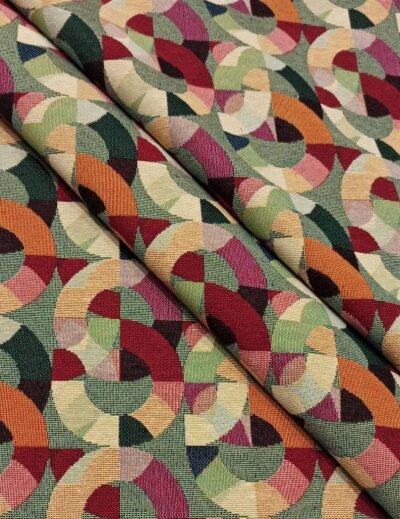 Ткань для штор и мебели, 280*100см, Нью-Берн цвет 5, гобелен с геометрическим узором