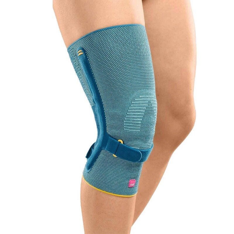 Бандаж компрессионный на коленный сустав GENUMEDI PSS (с силиконовым кольцом и ремнем) арт. K150-3-0-2002 (613PSS) р. II/лайм/лазурный (lyons blue)