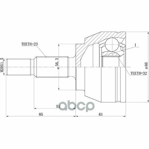 Шрус Наружный Renault Laguna I (97--01) шт. Zikmar арт. Z88310R
