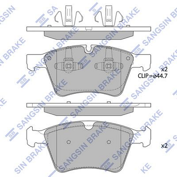 HI-Q SP1935 sp1935 колодки дисковые передние \ mb x164 3.2cdi / 3.5cdi / 4.5cdi 06