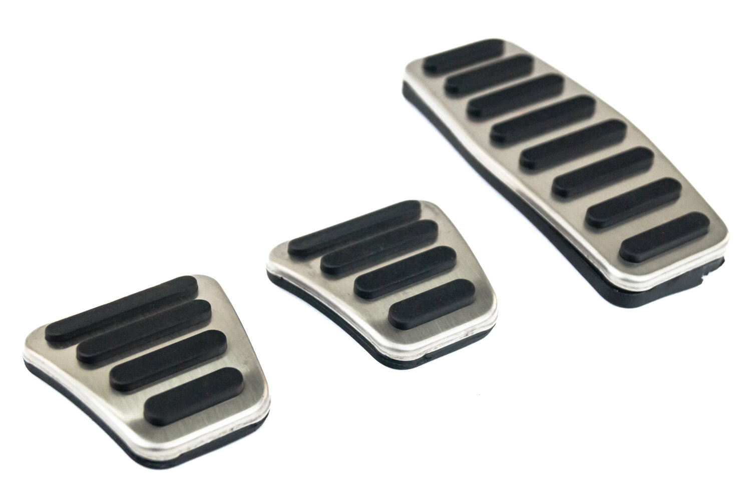 Накладки на педали Sal-Man с черными вставками для ВАЗ 2114-2115, Лада 4х4, Нива, Калина, Приора, Гранта, Шевроле Нива, Датсун с МКПП и Е-газ Bosch