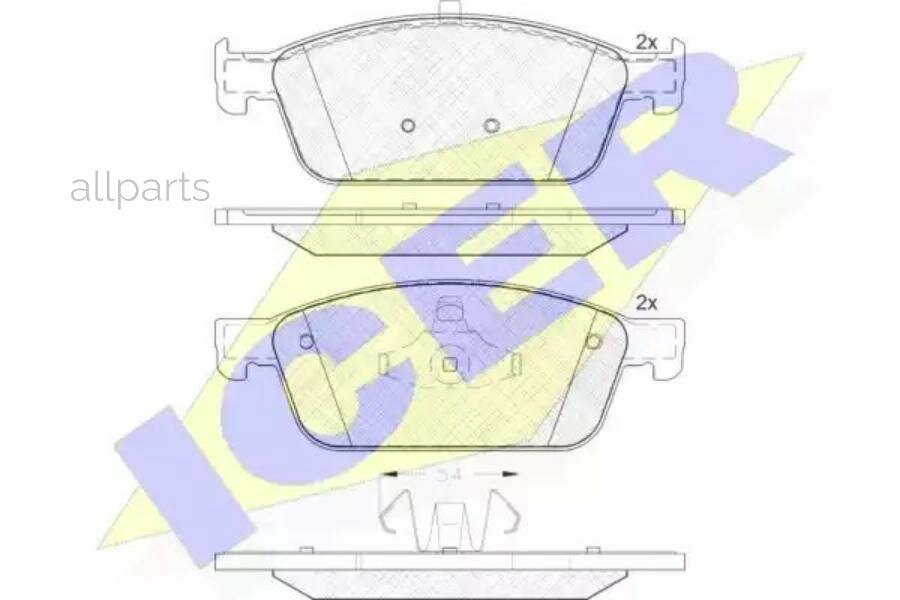 ICER 182134 Колодки дисковые передние