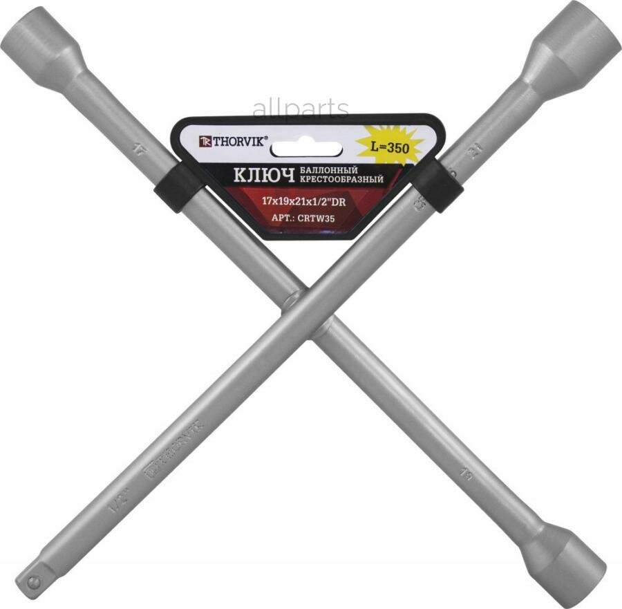 THORVIK CRTW35 ключ баллонный крестообразный! 17х19х21x1/2'DR, 350мм\