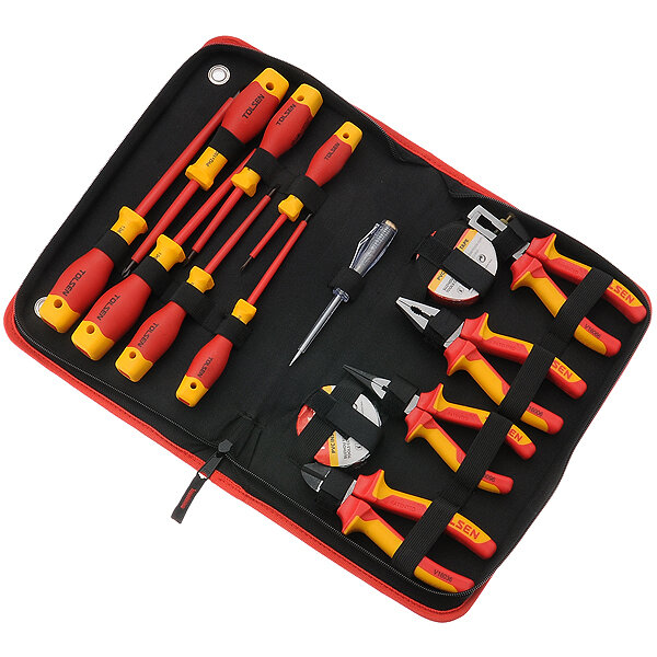 Набор V80114 изолированного электромонтажного инструмента 14 предметов VDE до 1000В Tolsen