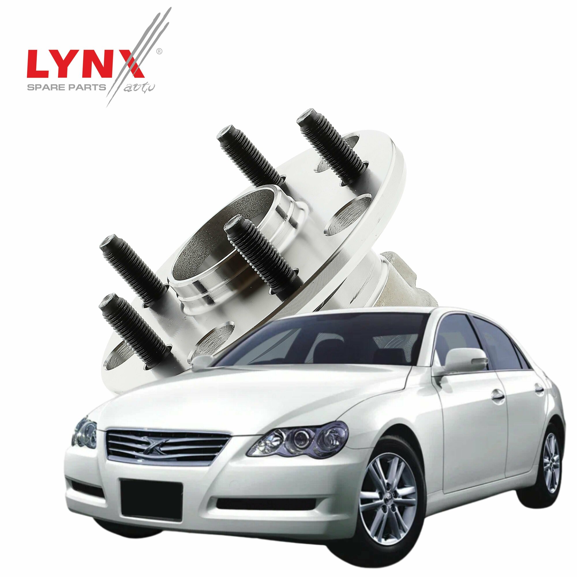 Ступица колеса Toyota Mark X (1) / Тойота Марк Х 2004 2005 2006 2007 2008 2009 / задняя, 1 шт LYNXauto