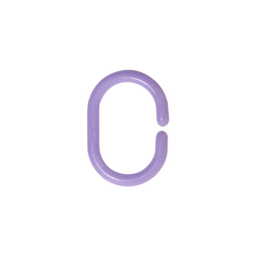 Кольцо шторное овальное 46*28мм/58*40мм для карнизов для ванных комнат, пластик, 15 шт (сиреневый)