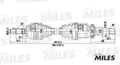 Привод в сборе Ford Focus 1.8-2.0 98-04 правый для Ford Focus