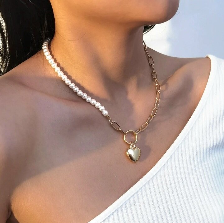 Чокер, жемчуг имитация