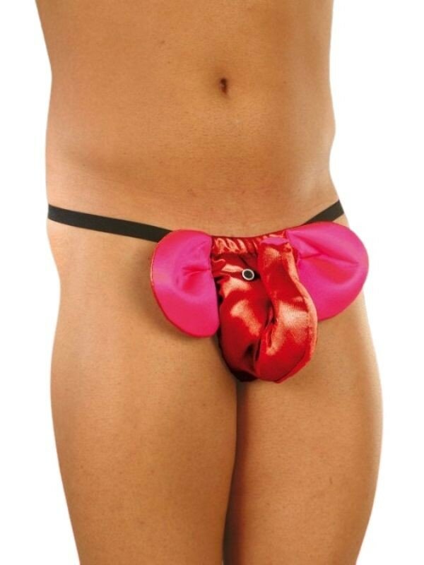 Мужские игровые cтринги с декоративными элементами Soft Line"Слоник" S/L