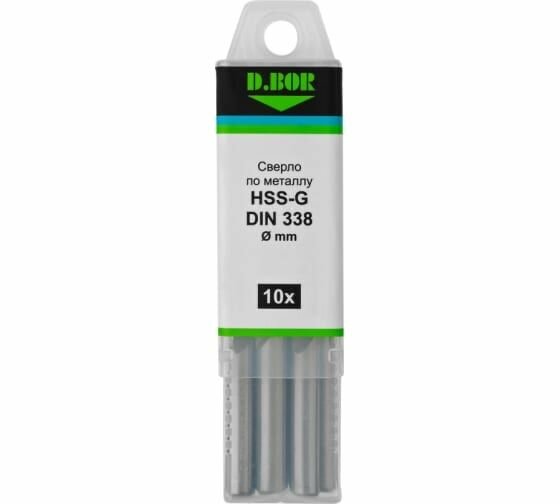 Сверло по металлу HSS-G 4,2x75х43мм, 10 шт, DIN 338 D.BOR 4100420t3d