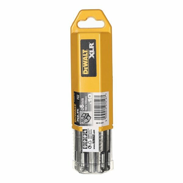 Набор буров SDS-plus XLR 6 х 160 х 100 мм (10 шт ) DeWalt DT8956-QZ