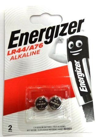 Батарейка алкалиновая Energizer Alkaline LR44/A76 1,5V (2 шт) в блистере