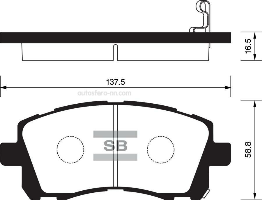 SANGSIN BRAKE SP1225 Колодки тормозные дисковые Subaru Forester 2.0 02 Legacy2.5i 4WD 96-99 SP1225