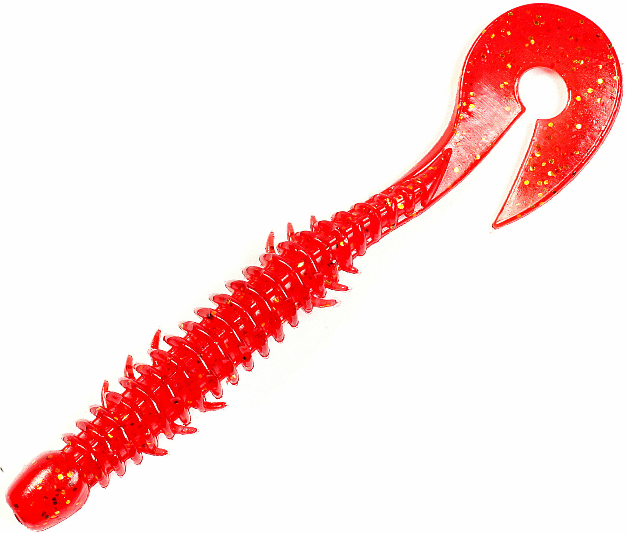 Твистер JACKALL Wobbring 2,5" (10 шт.) red gold flake