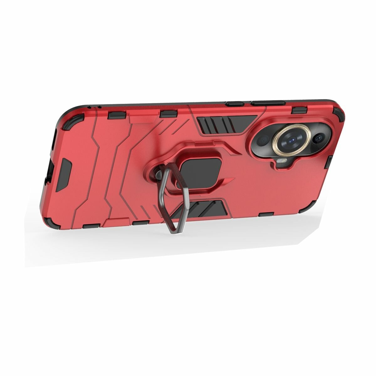 Противоударный чехол с кольцом Panther Case для Huawei Nova 11 (красный)