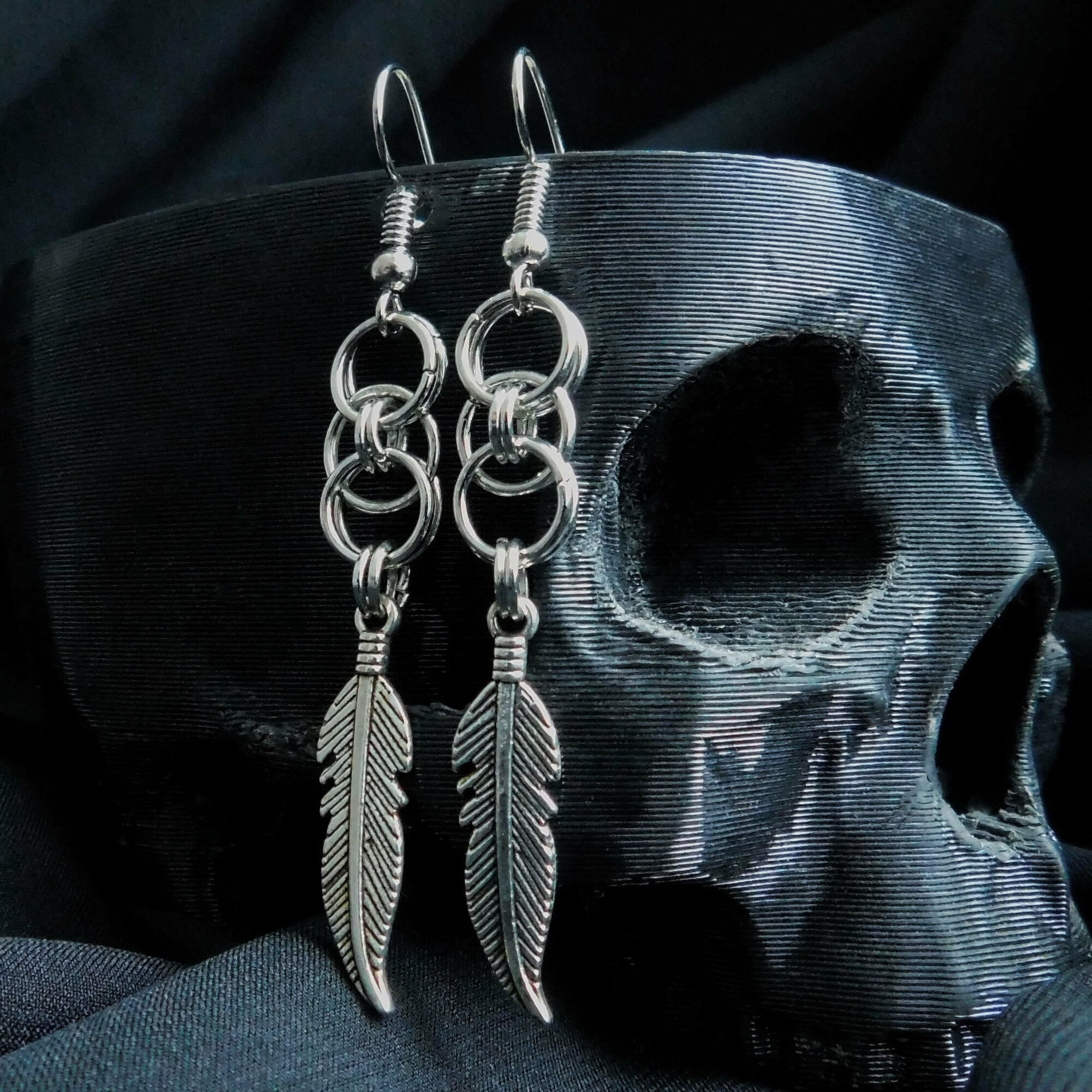 Серьги с подвесками Hope's jewelry, размер 40 мм, серебристый — фото 1