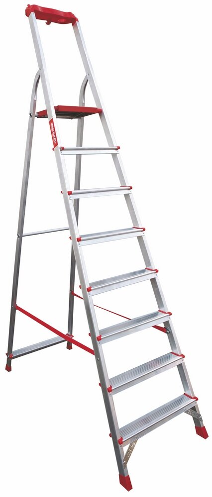 Стремянка Nv3115 Новая Высота 8 Ступеней Рабочая Высота: 3.69 М, Нагрузка 150 Кг.