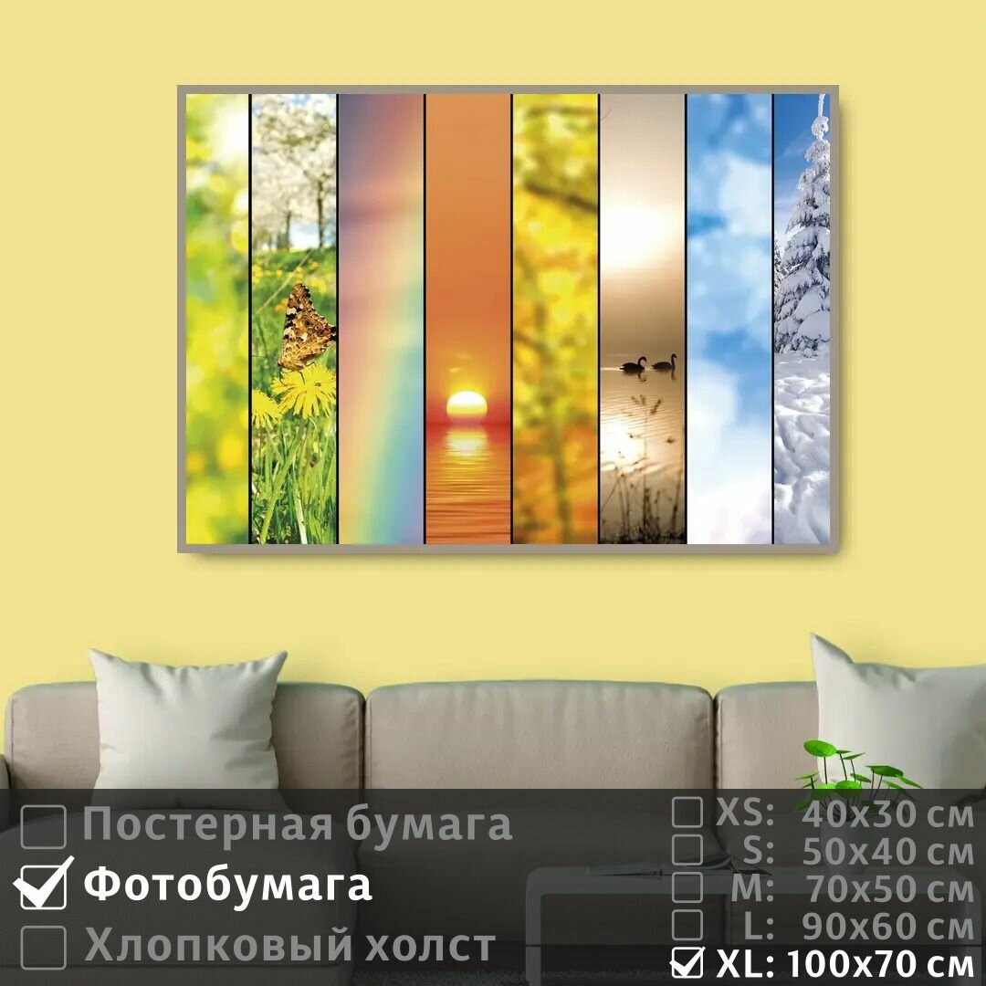 Постер на фотобумаге Коллекция Времена Года 100х70 см ПолиЦентр