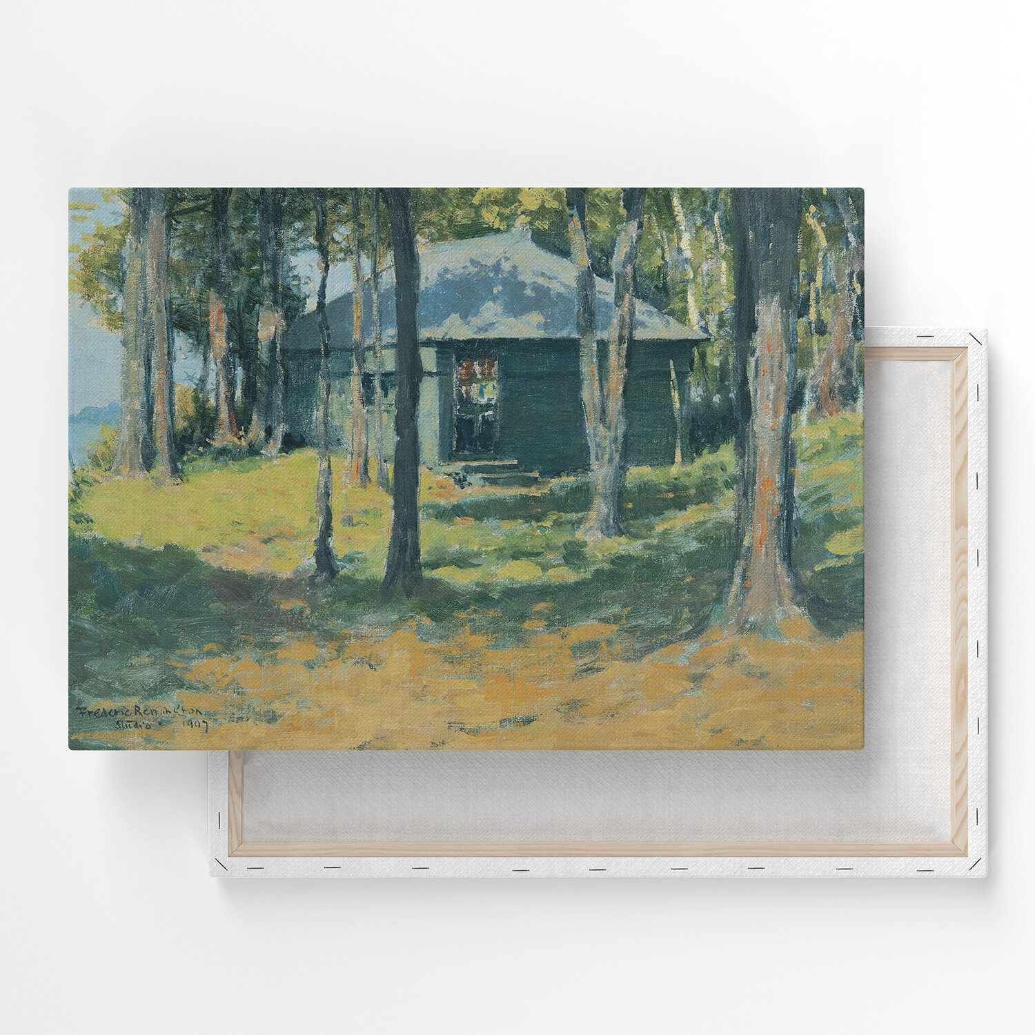 Картина на холсте, репродукция / Фредерик Ремингтон - Studio at Ingleneuk / Размер 30 x 40 см