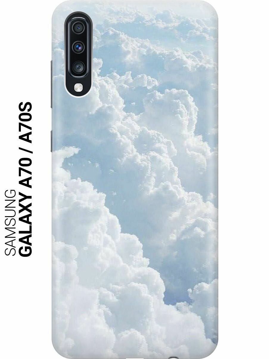 Силиконовый чехол на Samsung Galaxy A70, A70s, Самсунг А70, А70с с принтом "Кучевые облака"