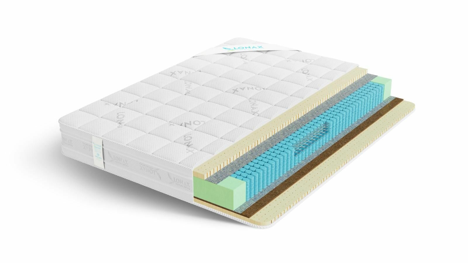 Матрас лонакс латекс медиум S1000 (512 П/М2) 120 см(матрас LONAX LATEX MEDIUM S1000 (512 П/М2) 120 см) 120/200 см