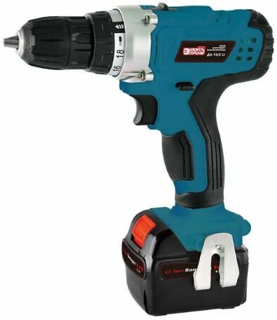 Дрель-шуруповерт аккумуляторная энергопром Home Master ДА-14/2Li (14,4В, 2акк*2.0Ач Li-ion, 35Нм, БЗП10мм, кейс) красный квадрат