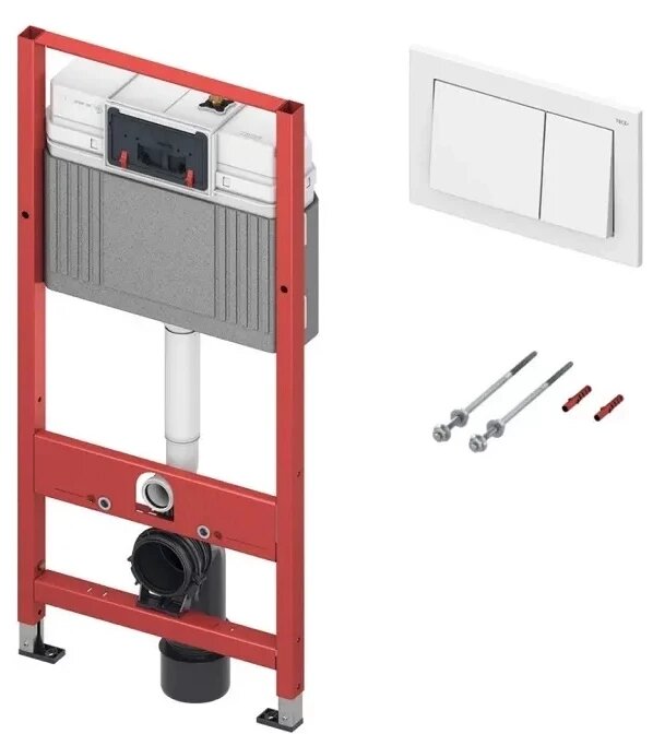 Инсталляция для унитаза Tece TECEbase 9400400 с кнопкой смыва, белый