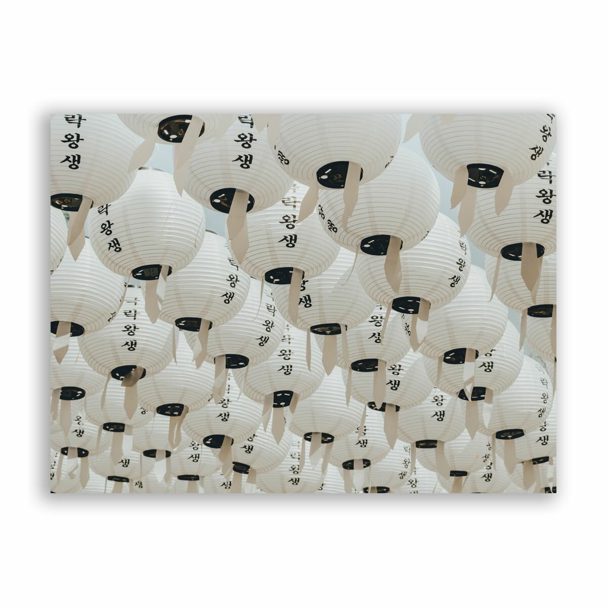 Постер, плакат на бумаге / Корейские фонарики / Размер 30 x 40 см