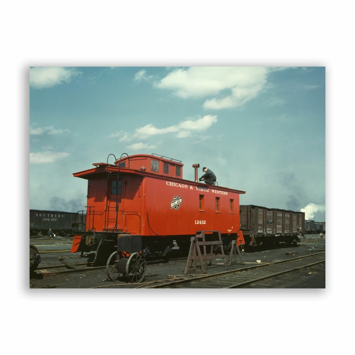 Постер, плакат на бумаге / Американские индустриальные ретро фотографии / Размер 60 x 80 см