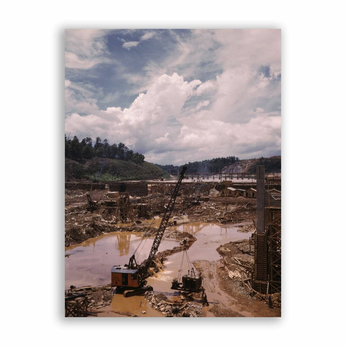 Постер, плакат на бумаге / Американские индустриальные ретро фотографии / Размер 30 x 40 см