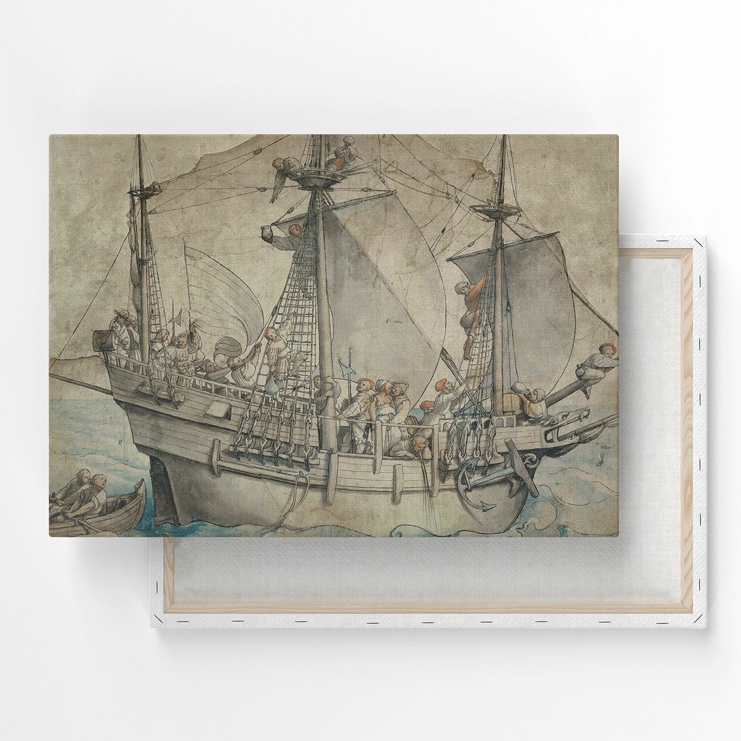 Картина на холсте, репродукция / Ганс Гольбейн - Ship with Revelling Sailors / Размер 30 x 40 см