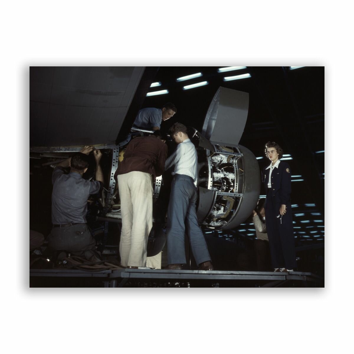 Постер, плакат на бумаге / Ретро фотографии американских рабочих. 1940 год / Размер 40 x 53 см