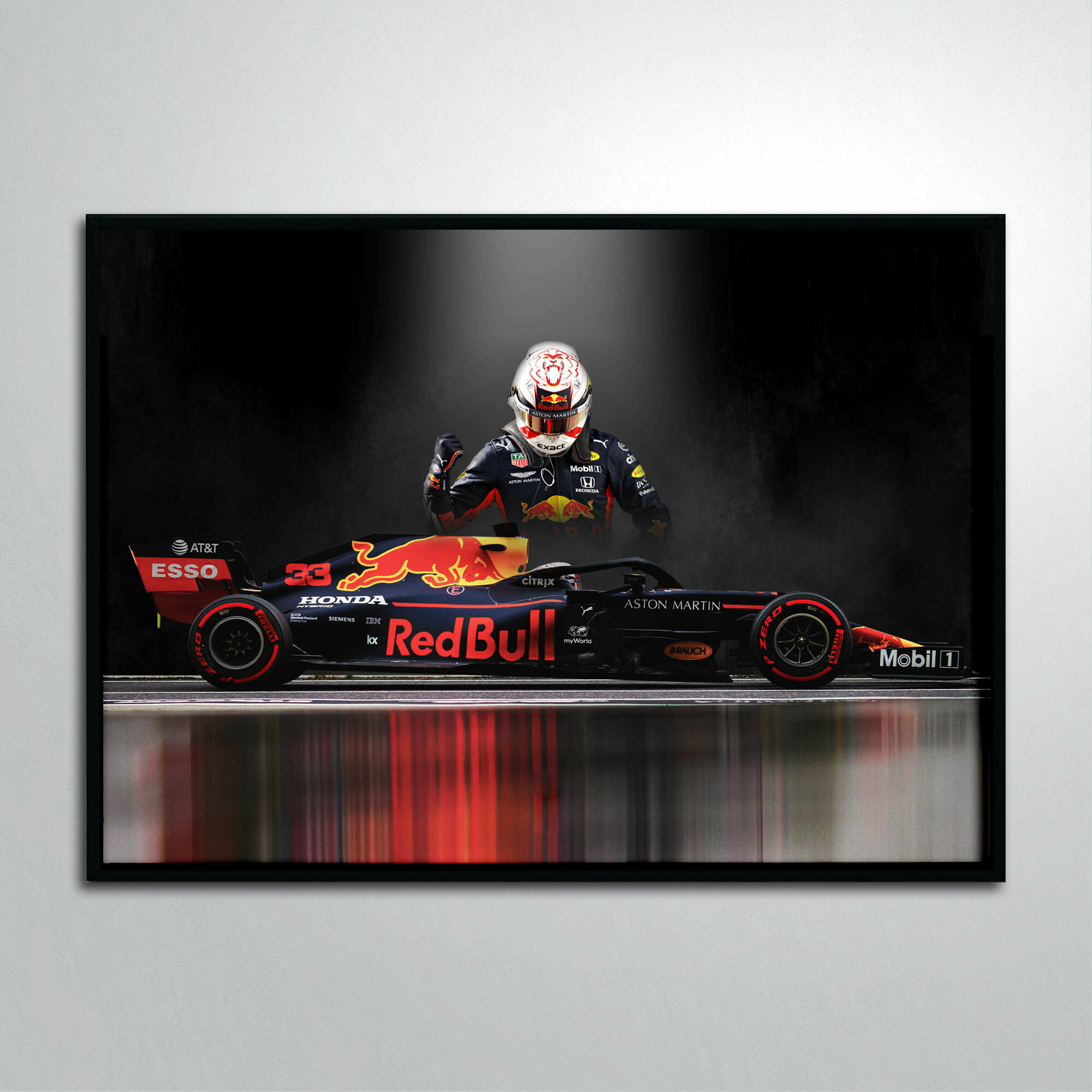 Постер без рамы/Болид формулы 1 f1 Red Bull Racing Maks Verstappen Formula 1 Макс Ферстаппен 33 номер Презентация (А2/420х594)