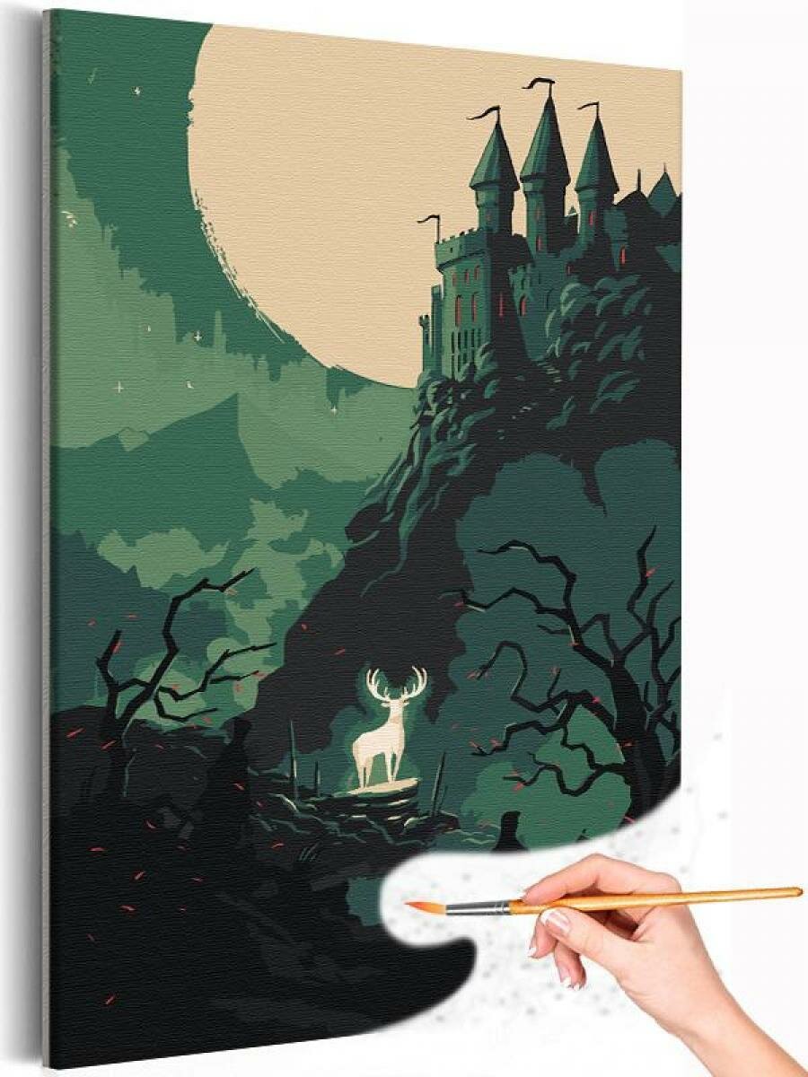 Патронус Гарри Поттера Хогвардс Герои кино Сериалы Пейзаж Для детей Животные Раскраска картина по номерам на холсте 40х60