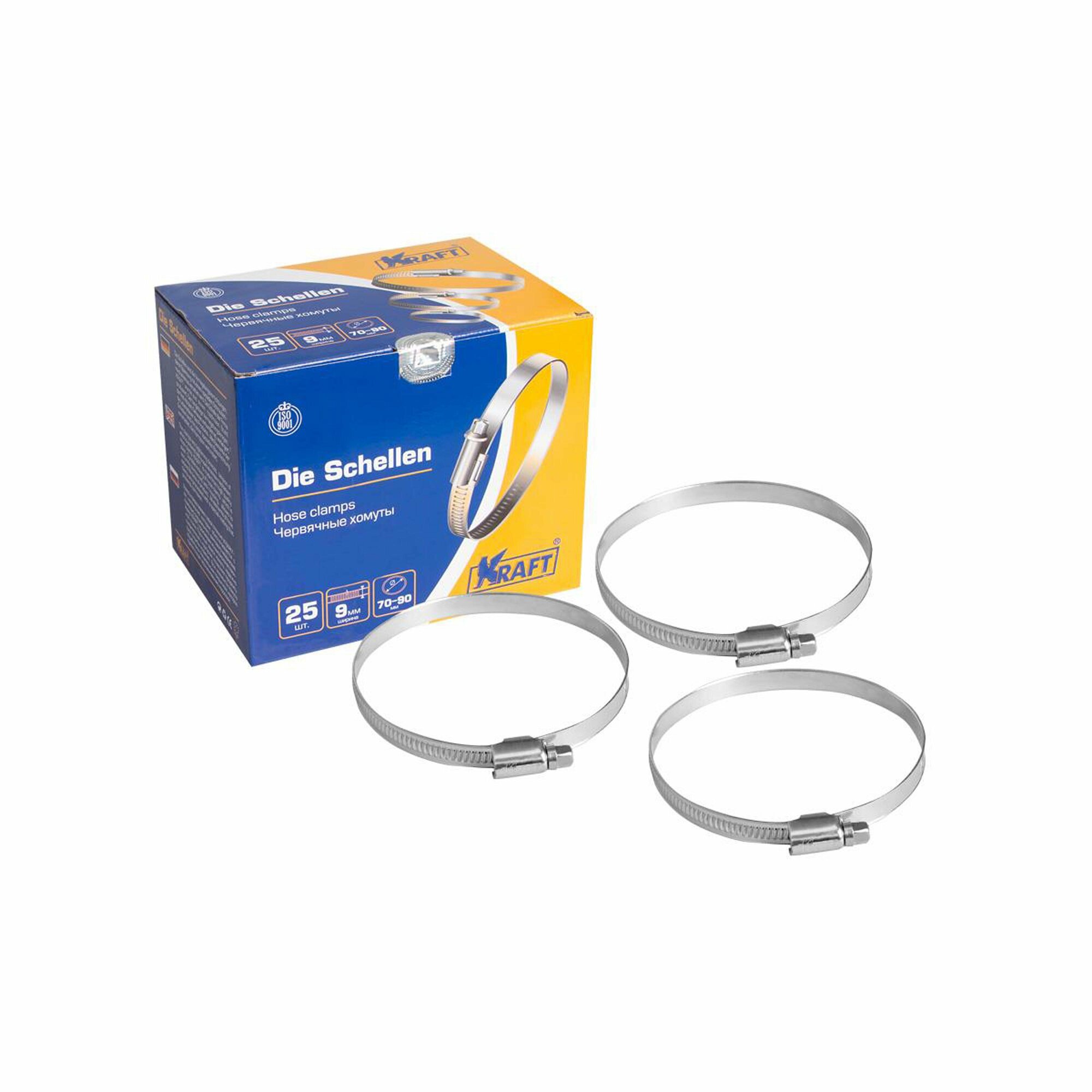 Хомут червячный 70-90 мм KRAFT