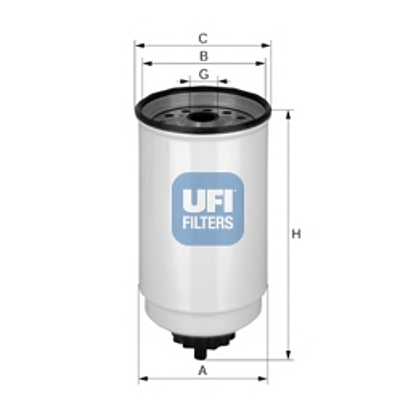 UFI 24.371.00 (1001473 / 5020307 / 5023362) фильтр топливный\ Ford (Форд) Transit (Транзит) 2.5d / td / tdi