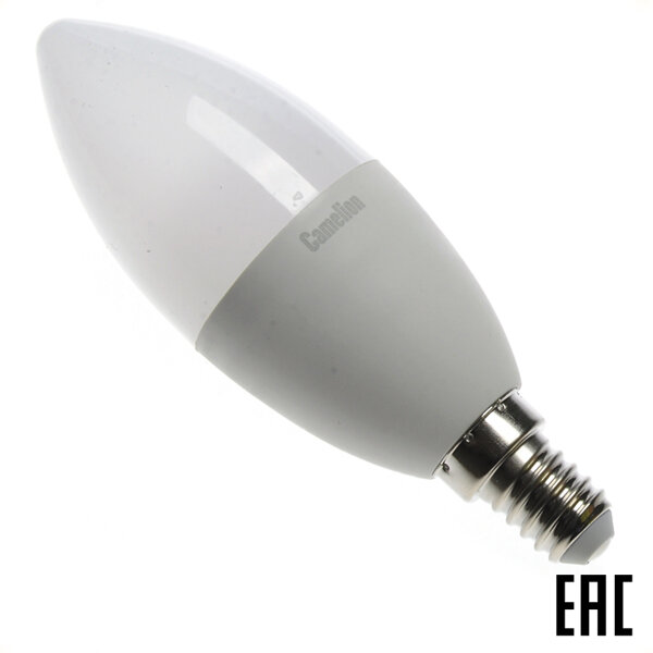 Лампа 12Вт LED12-C35/845/E14 220В 970Лм 4500К светодиодная свеча холодный белый свет (Camelion) (15 шт. в наборе)