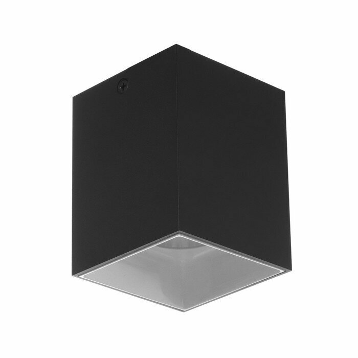 Светильник "Кубик" LED 4000К 10Вт DIM220 черный белый 7,5х7,5х9,5см, 9901339
