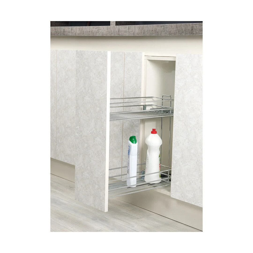 Бутылочница с боковым правым креплением 2-х ярусная в шкаф шириной 250 мм