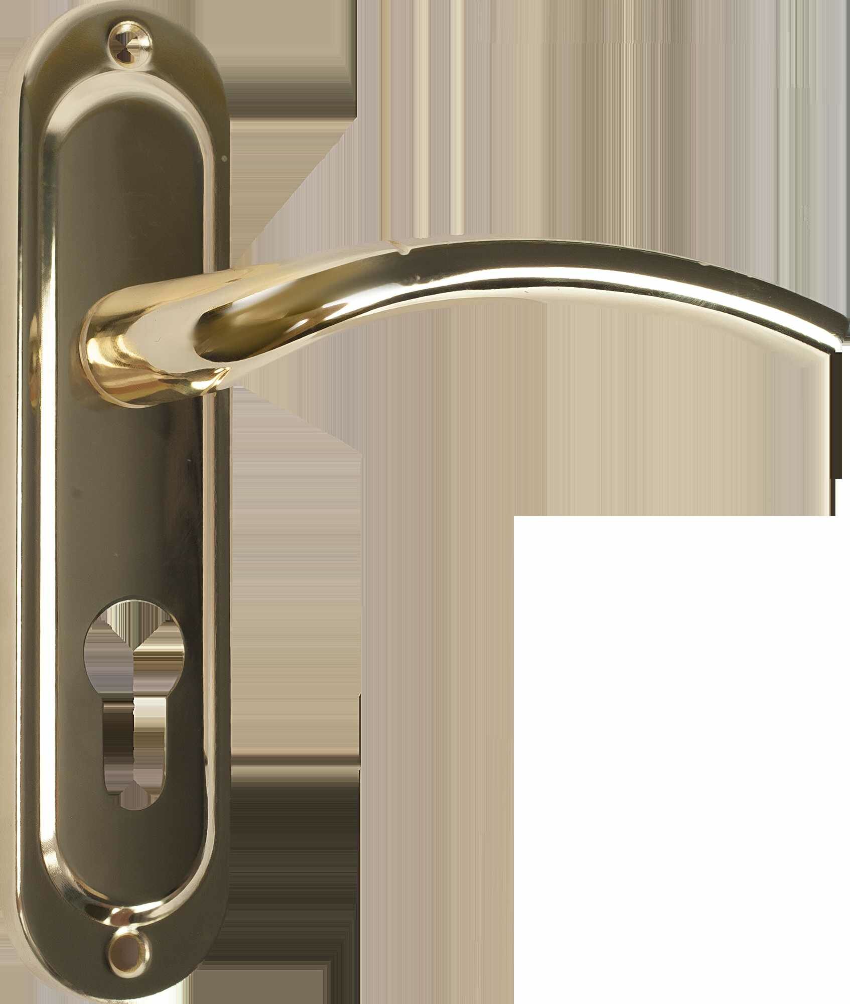 Ручка с механизмом Inspire для межкомнатной двери Nancy GP, цвет глянцевое золото