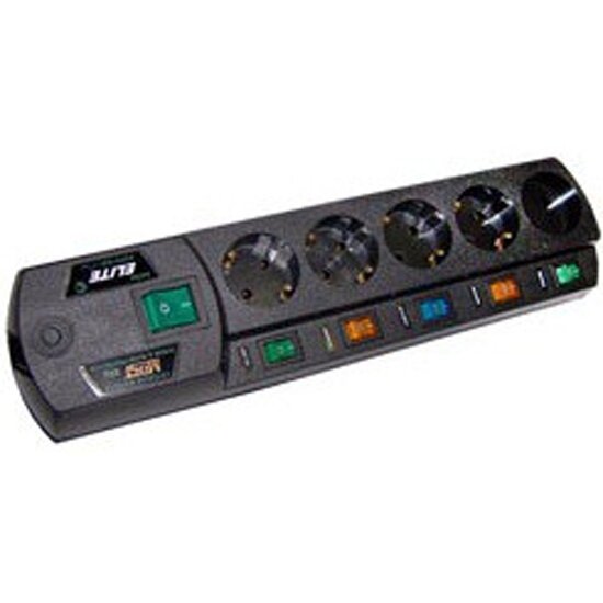 Сетевой фильтр Most ERG, 5 розеток черный, шнур 2м (633408)