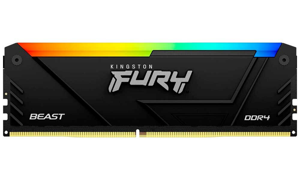 Оперативная память Kingston DDR4 8Gb 3200MHz Fury Beast RGB (KF432C16BB2A/8)