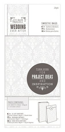 Docrafts PMA158301 Сумка бумажная для декорирования "Дамаст" Wedding, набор, 20 шт