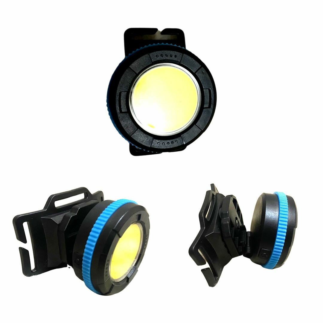 Аккумуляторный налобный фонарь COB, режим стробоскопа - красный +холодный белый YT-1898