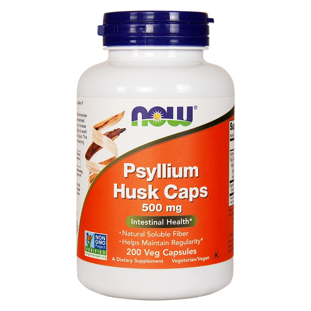 NOW Psyllium Husk Caps, 500 мг / 200 капсул