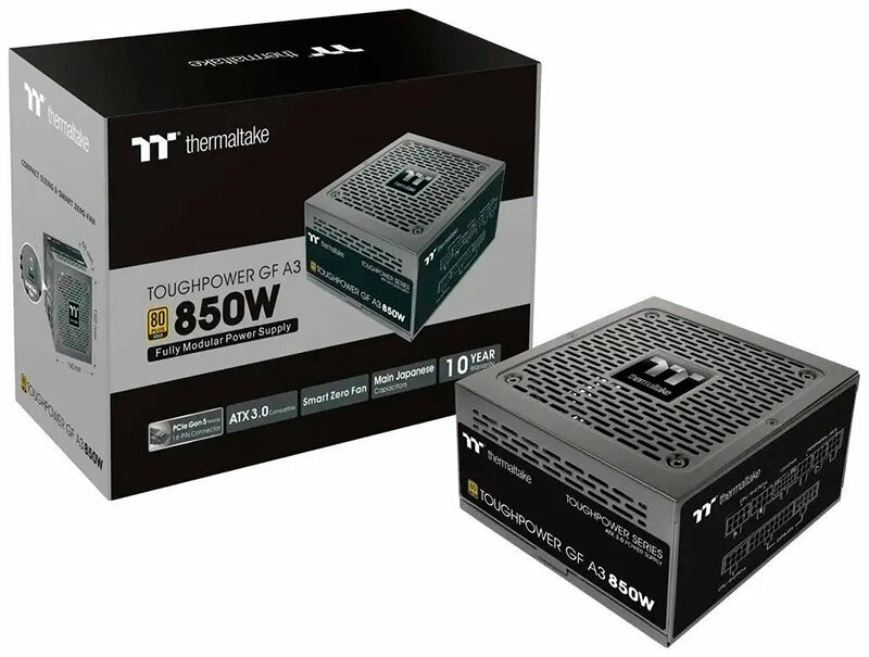 Блок питания Thermaltake Toughpower GF A3 850W ATX 3.0 GOLD (PS-TPD-0850FNFAGE-H)