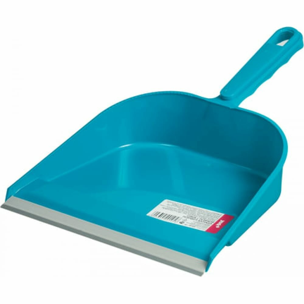 Пластиковый совок для мусора YORK низкая ручка, с резиновой кромкой, ширина 23 см, цвет ассорти 61020