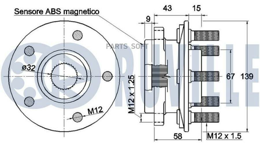 Подшипник-ступица MAZDA CX-5 4WD T.T. CX-5 2WD T.T.