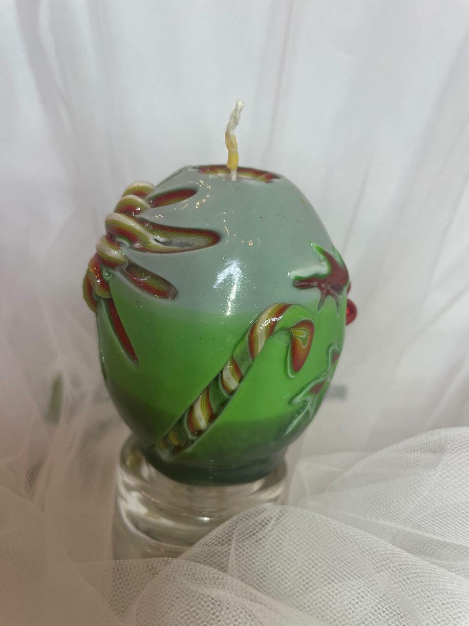 Свеча праздничное яйцо Selana Rejini , светло зеленое