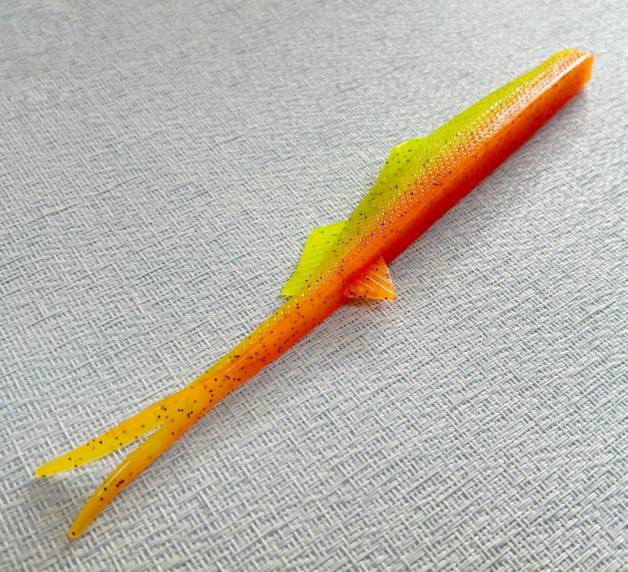 Крупная силиконовая приманка Пелагик Слаг 22 см (свимбейт/ джеркбейт), Апельсин , 1 шт.